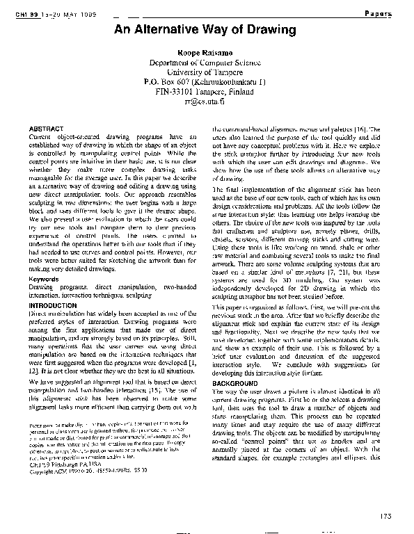 (PDF) An alternative way of drawing