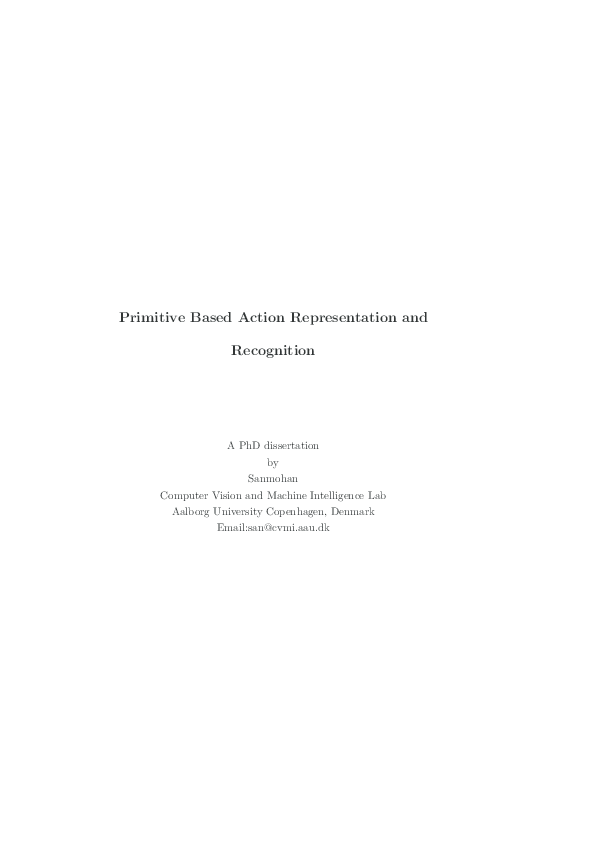 (PDF) Primitive-Based Action Representation and Recognition