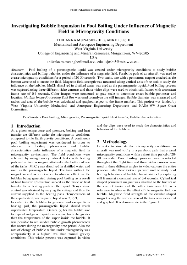 (PDF) Investigating bubble expansion in pool boiling under influence of ...