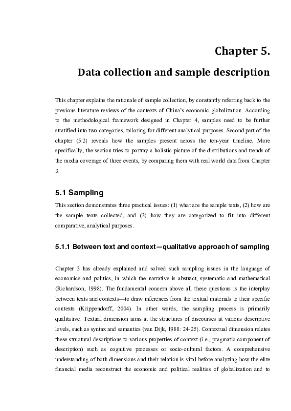 (PDF) Chapter 5. Data collection and sample description