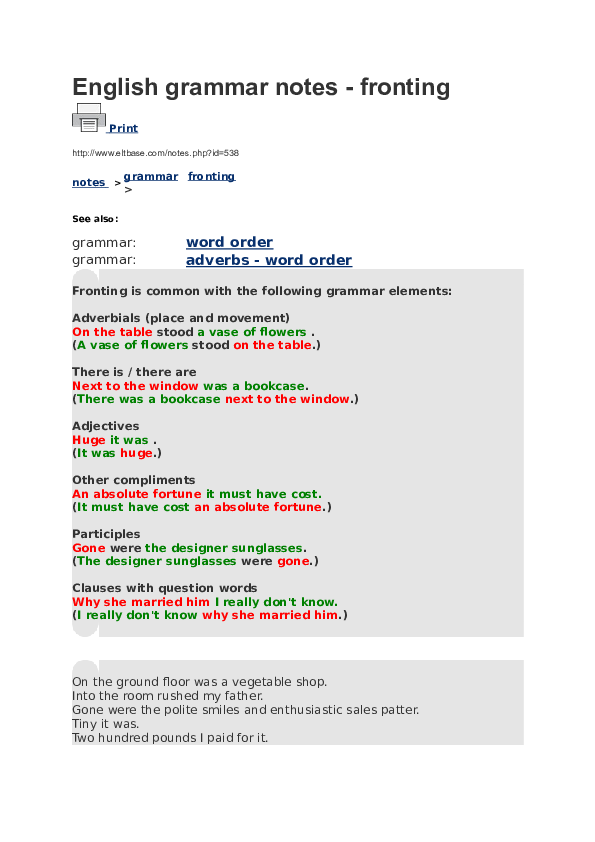 (DOC) English grammar notes