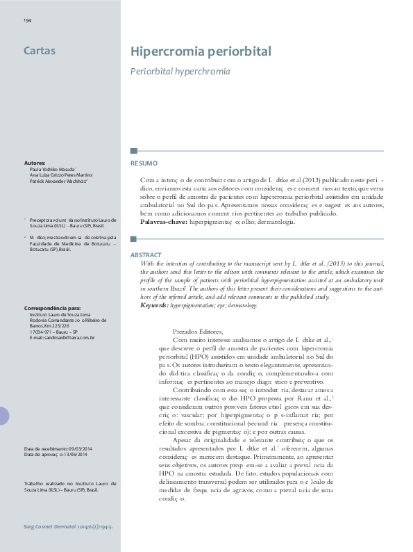 (PDF) Periorbital hyperchromia