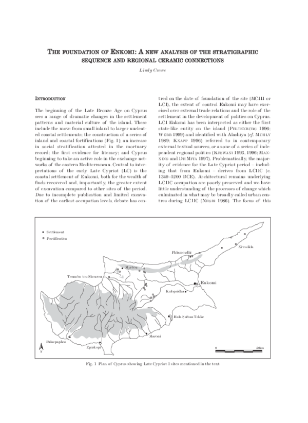(PDF) THE FOUNDATION OF ENKOMI: ANew ANALYSIS OF THE STRATIGRAPHIC ...
