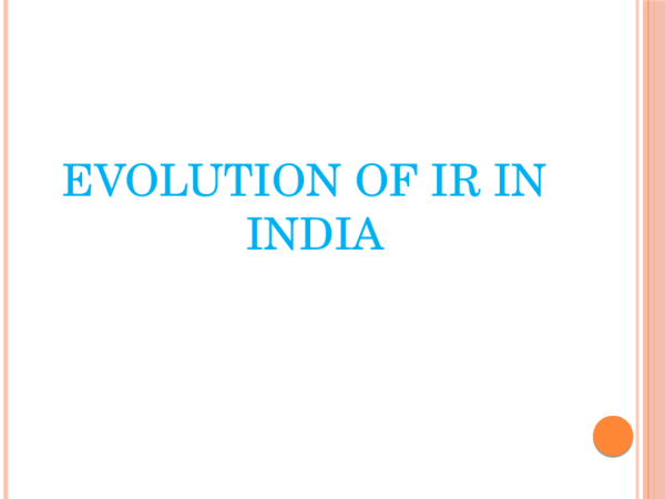 (PPT) Evolution of IR in India