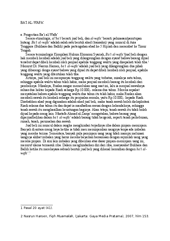 (DOC) Bai al wafa