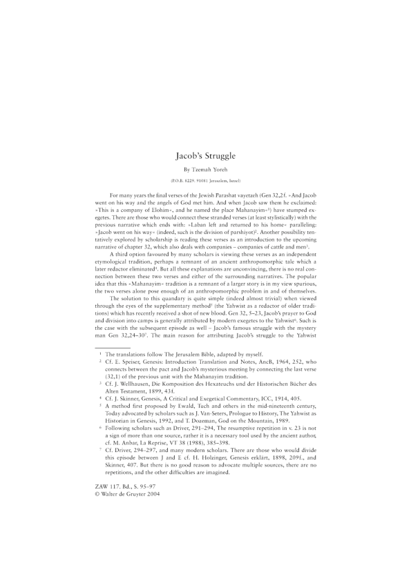 (PDF) Jacob's Struggle