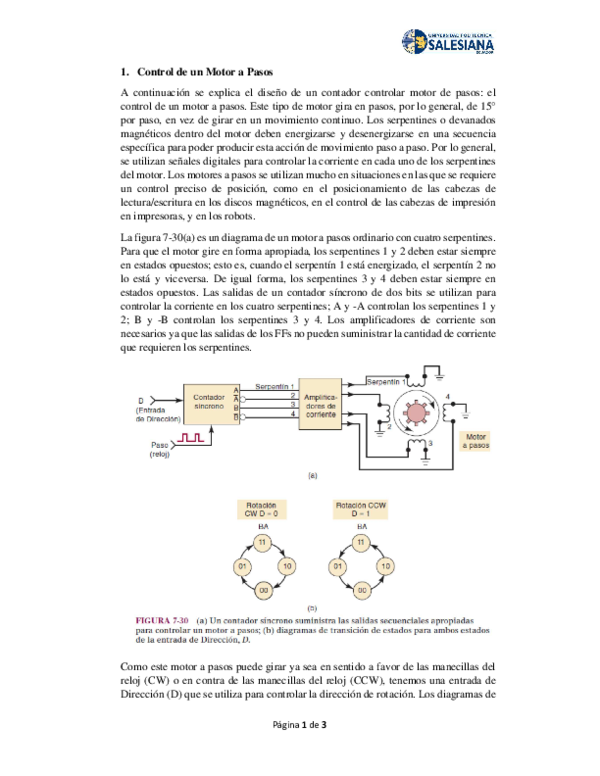 (PDF) Control de un Motor a Pasos