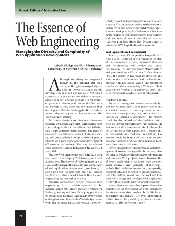 (PDF) The essence of web engineering - managing the diversity and ...