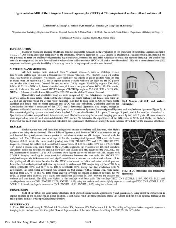 (PDF) High-resolution MRI of the triangular fibrocartilage complex ...