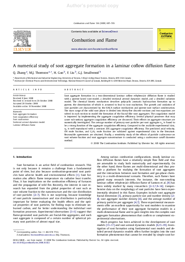 Pdf Modeling Of Oxidation Driven Soot Aggregate Fragmentation In A