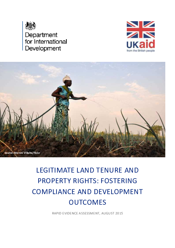 (PDF) LEGITIMATE LAND TENURE AND PROPERTY RIGHTS: FOSTERING COMPLIANCE ...