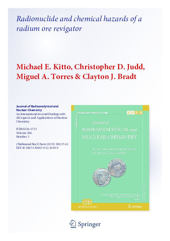 (PDF) Radionuclide and chemical hazards of a radium ore revigator