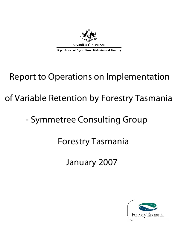 (PDF) Implementation of Variable Retention by Forestry Tasmania | Bryce ...