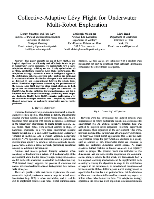 (PDF) Collective-adaptive Lévy flight for underwater multi-robot exploration