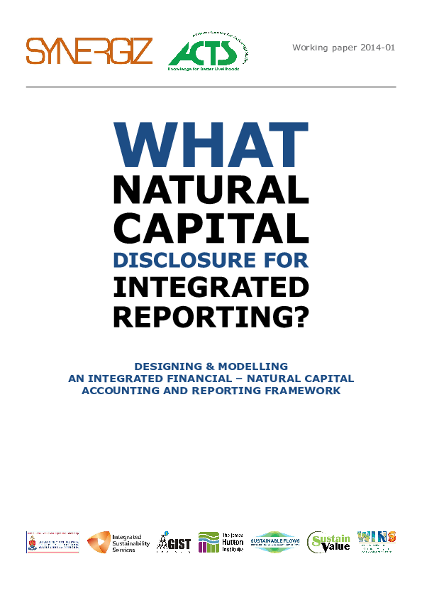 (PDF) What natural capital disclosure for integrated reporting ...