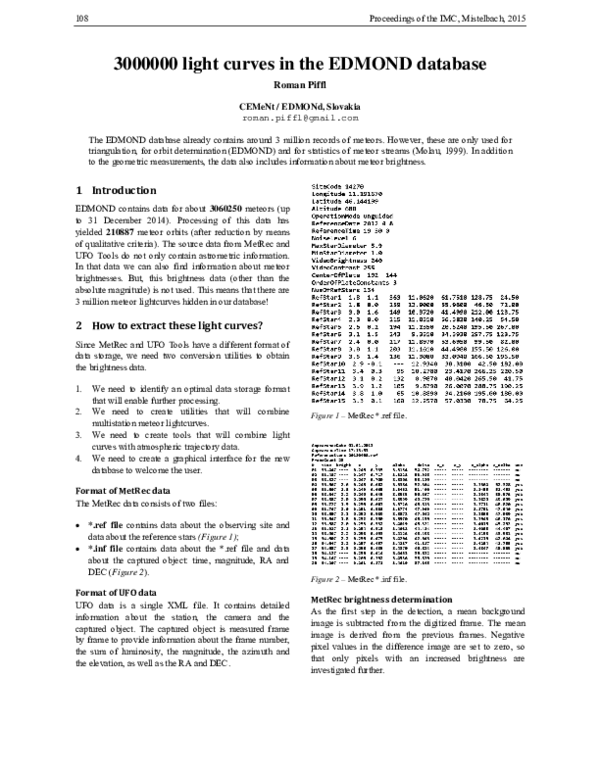 (PDF) 3000000 light curves in the EDMOND database