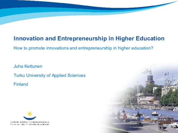 (PPT) Innovation and Entrepreneurship in Higher Education