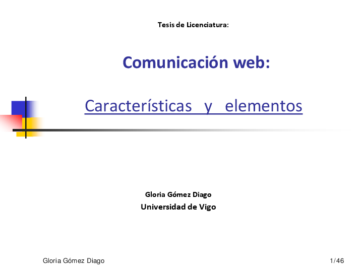 (PDF) Comunicación web: características y elementos.