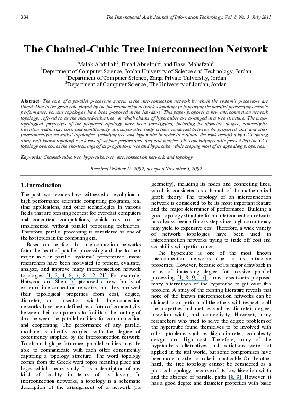 (PDF) The chained-cubic tree interconnection network