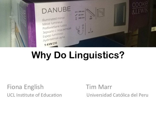 (PDF) Why Do Linguistics?