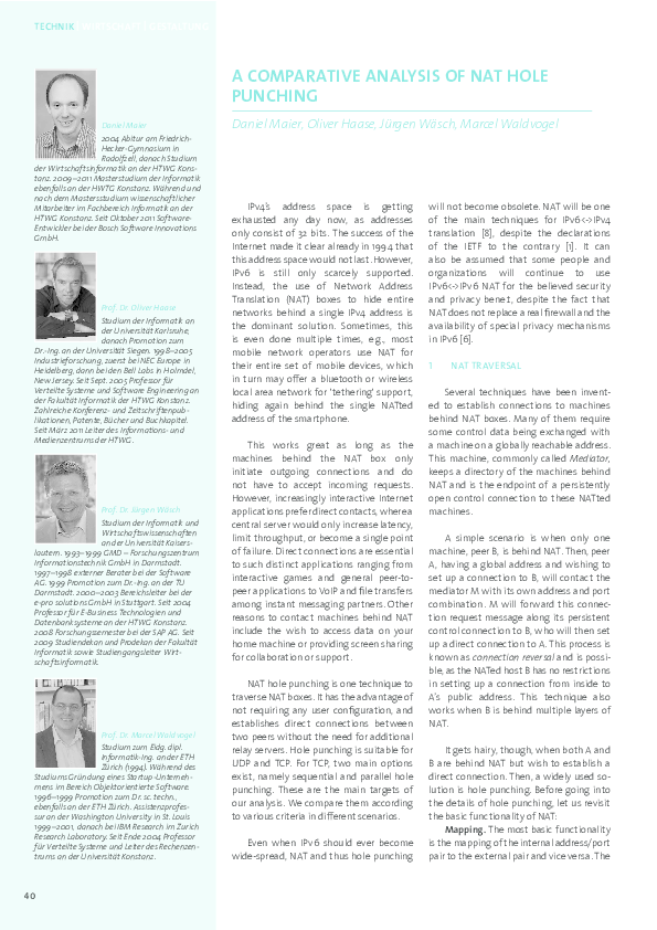 (PDF) A comparative analysis of nat hole punching