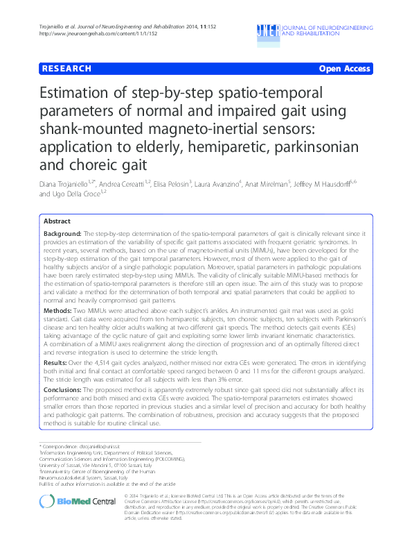 (PDF) 2-D gait analysis of children with cerebral palsy using segmental markers and a markerless ...