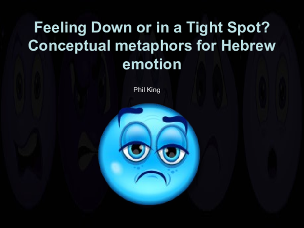 (PPT) Feeling down or in a tight spot? Conceptual metaphors for Hebrew ...