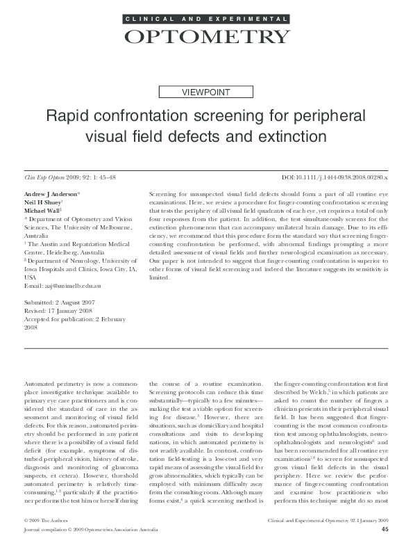 (PDF) Rapid confrontation screening for peripheral visual field defects ...