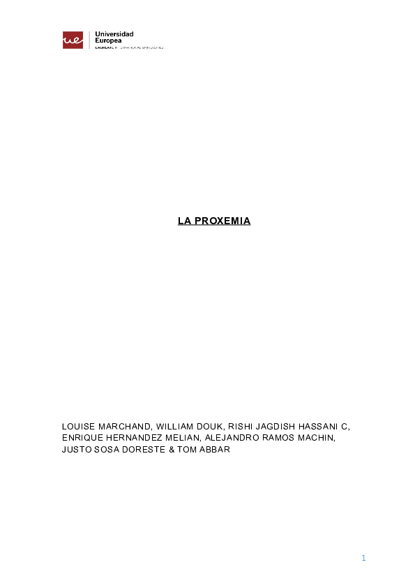 (DOC) Concepto de proxemia | Tomás Guillén - Academia.edu