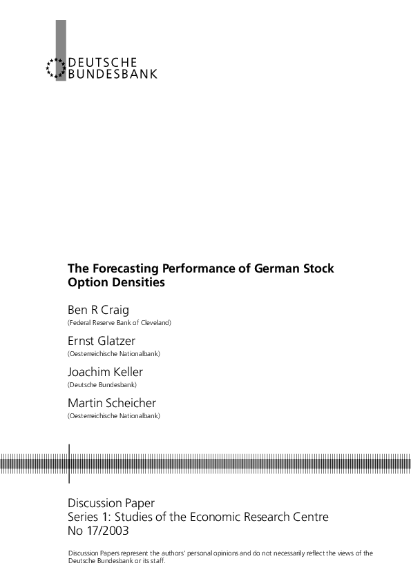 (PDF) The Forecasting Performance of German Stock Option Densities