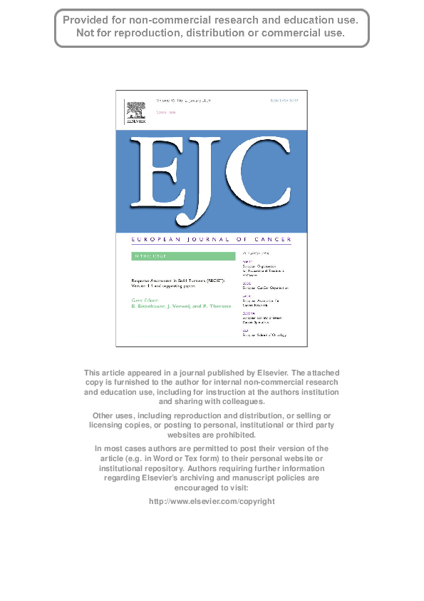 (PDF) Cancer clinical trial outcomes: Any progress in tumour-size ...