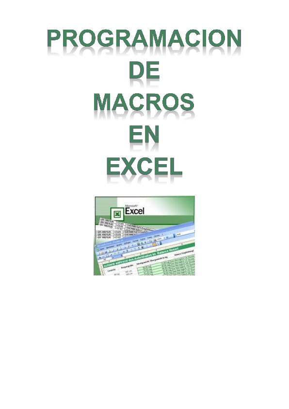 (PDF) Curso de Programación de Macros en Excel