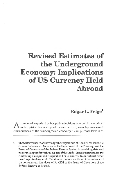 (PDF) “Revised Estimates of the Size of the U.S. Underground Economy ...