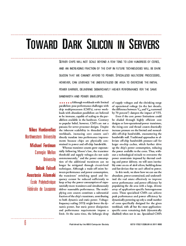 (PDF) Toward Dark Silicon in Servers