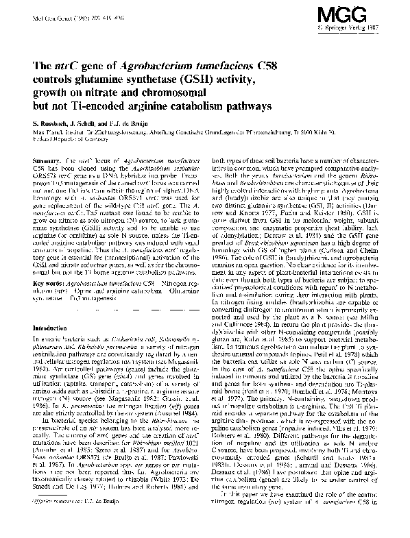 (PDF) Characterization and mapping of the agrocinopine-agrocin 84 locus ...