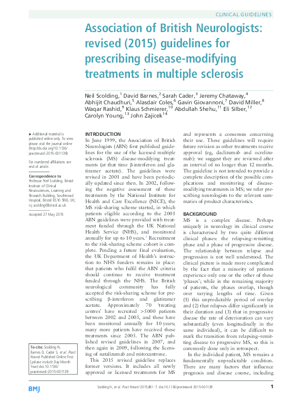 (PDF) Association of British Neurologists: revised (2015) guidelines ...