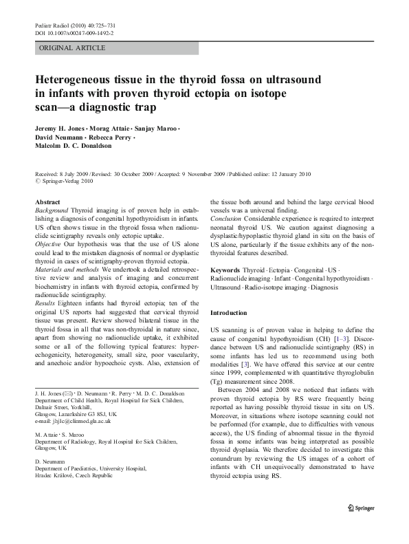 (PDF) Heterogeneous tissue in the thyroid fossa on ultrasound in ...