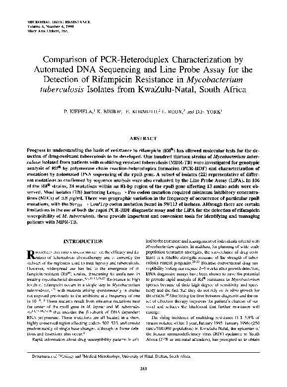 (PDF) Comparison of PCR-Heteroduplex Characterization by Automated DNA ...