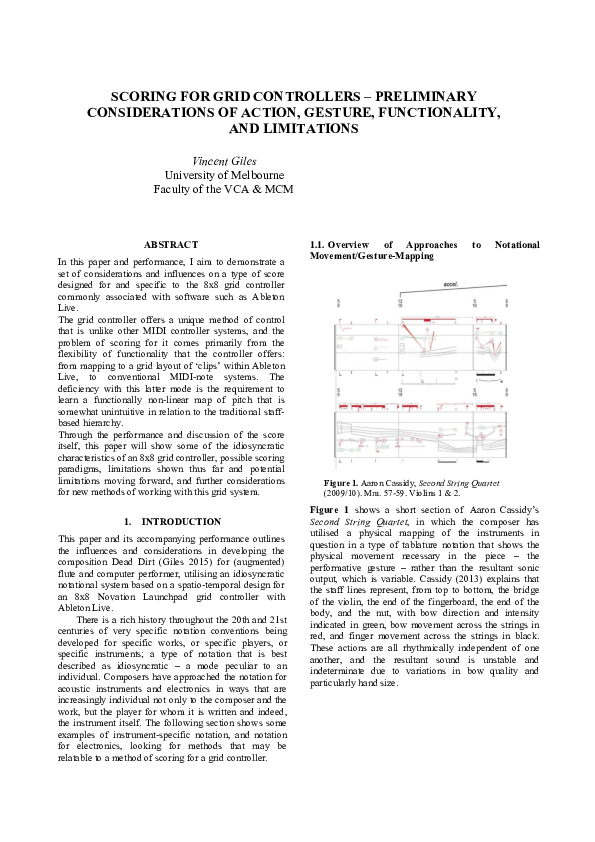 (PDF) Scoring for Grid Controllers - Preliminary Considerations of Action, Gesture ...