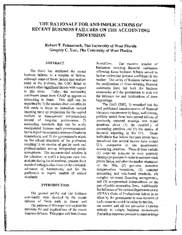 (PDF) Rationaleand Implicationsof Bus Failures | Robert Fahnestock ...