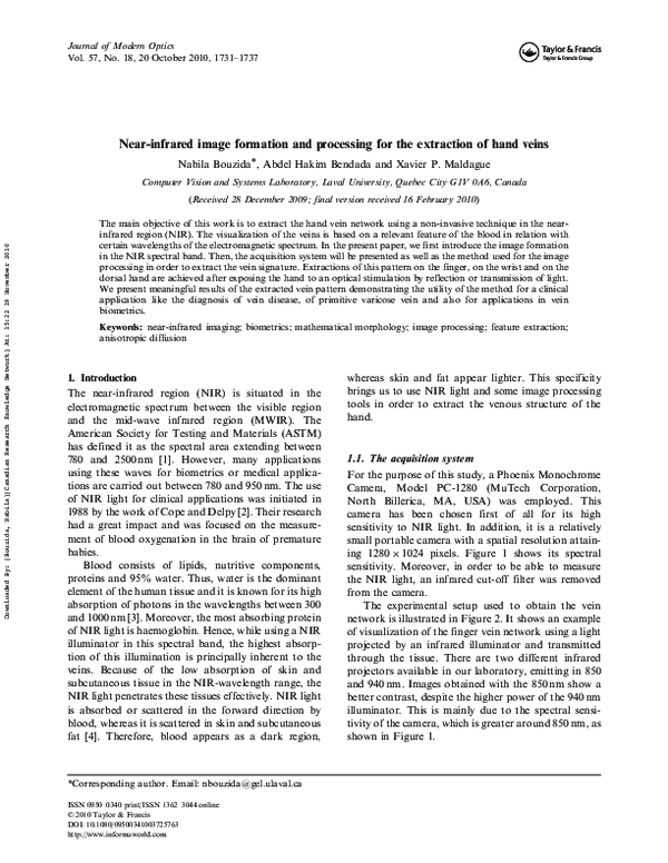 (PDF) (Journal Paper) Near-infrared image formation and processing for ...