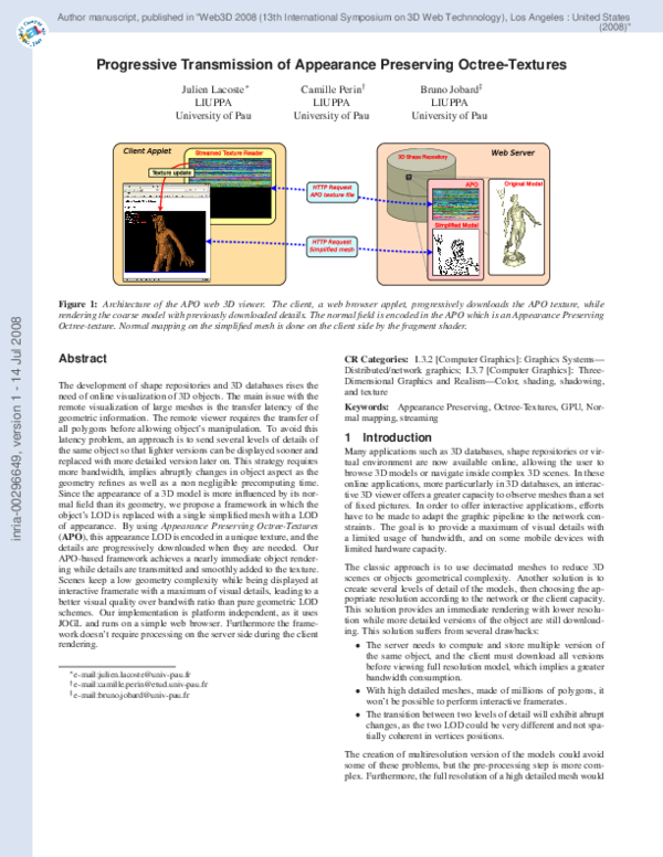 (PDF) Progressive transmission of appearance preserving octree-textures