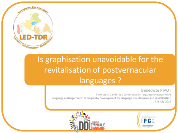 (PDF) Is graphisation unavoidable for the revitalization of ...