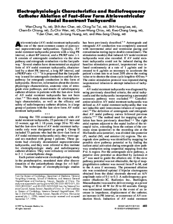 (PDF) A permanent junctional reciprocating tachycardia with atypical location, treated with ...