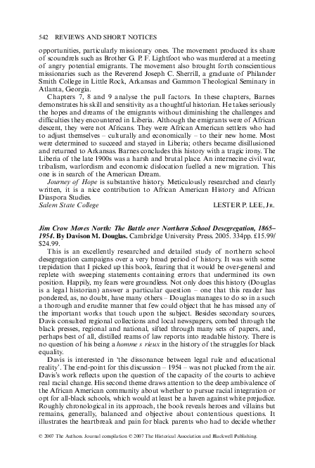 (PDF) Jim Crow Moves North: The Battle over Northern School Segregation ...