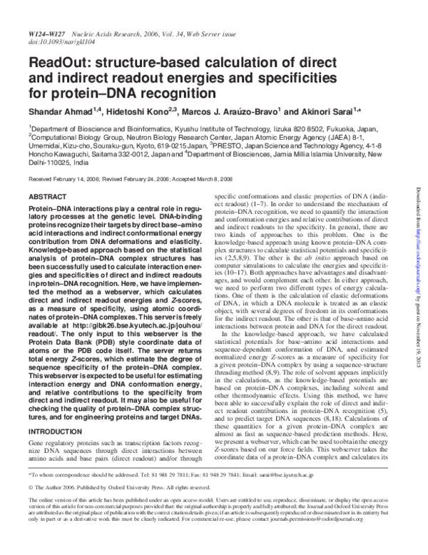 (PDF) ReadOut: structure-based calculation of direct and indirect ...