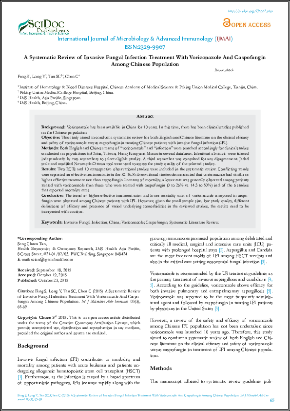 (PDF) A Systematic Review of Invasive Fungal Infection Treatment With Voriconazole And ...