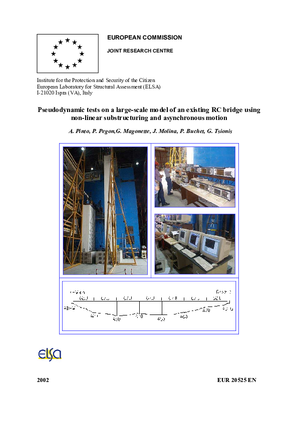 Pdf Pseudodynamic Tests On A Large Scale Model Of An Existing Rc Bridge Using Non Linear