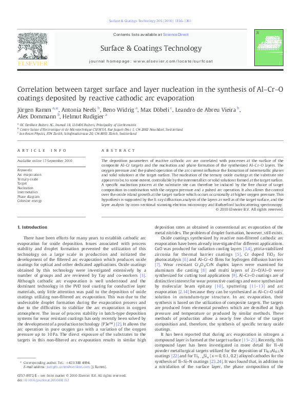 (PDF) Correlation between target surface and layer nucleation in the ...