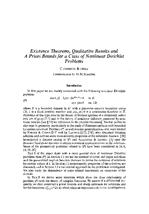 (PDF) Existence theorems, qualitative results and a priori bounds for a class of nonlinear ...